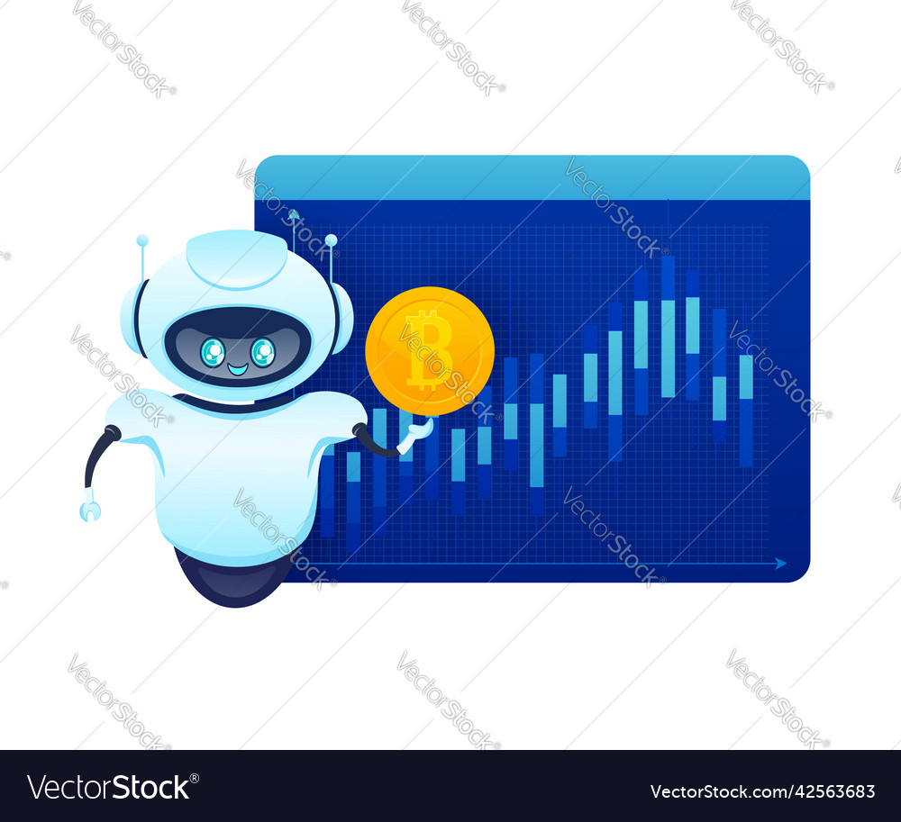 Trading bot stock concept artificial Royalty Free Vector