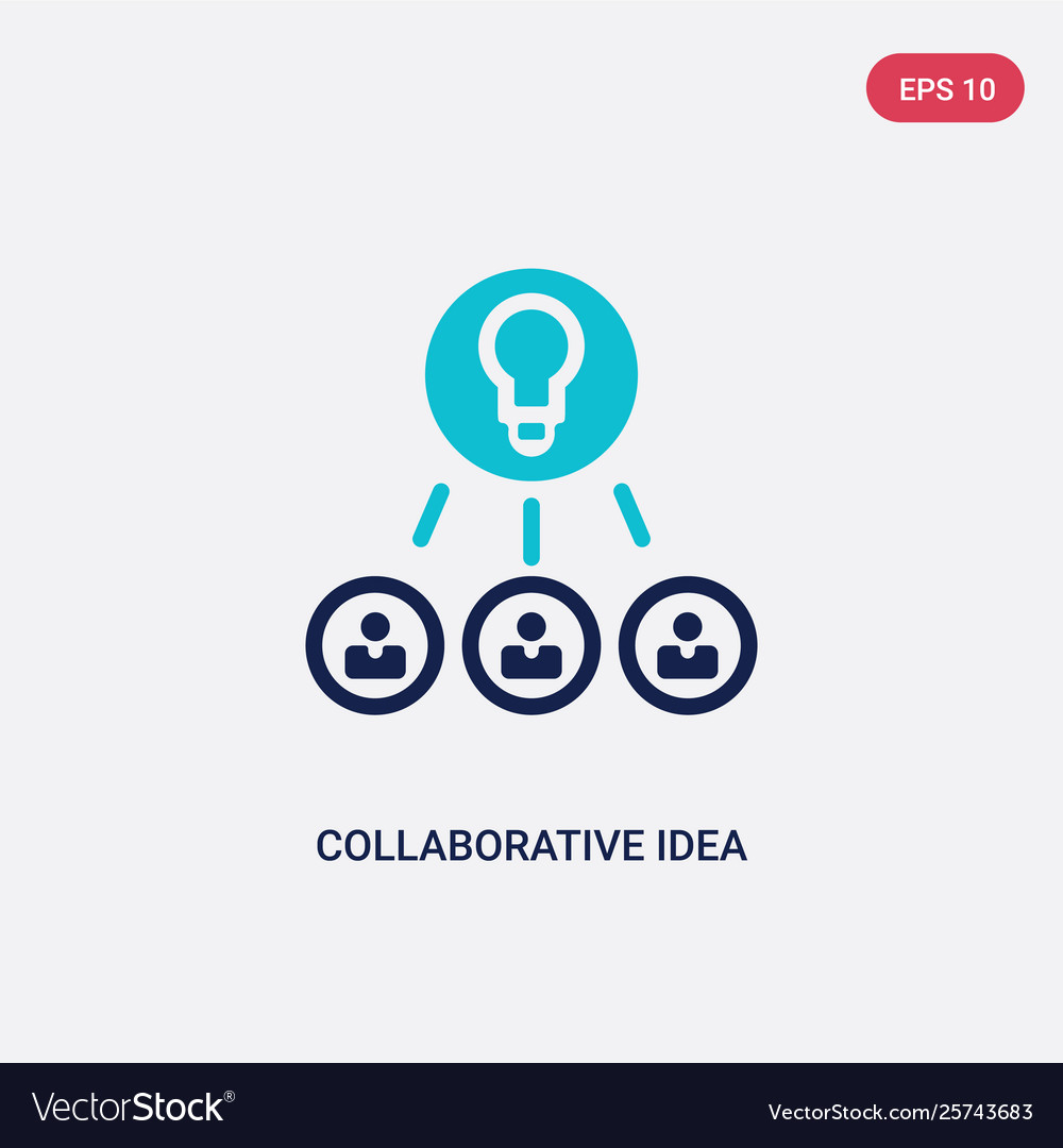 Two color collaborative idea icon from general-1 Vector Image