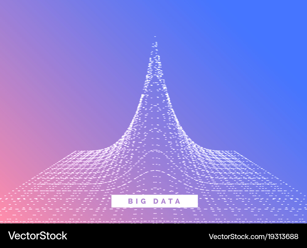 Big data visualization concept design background Vector Image