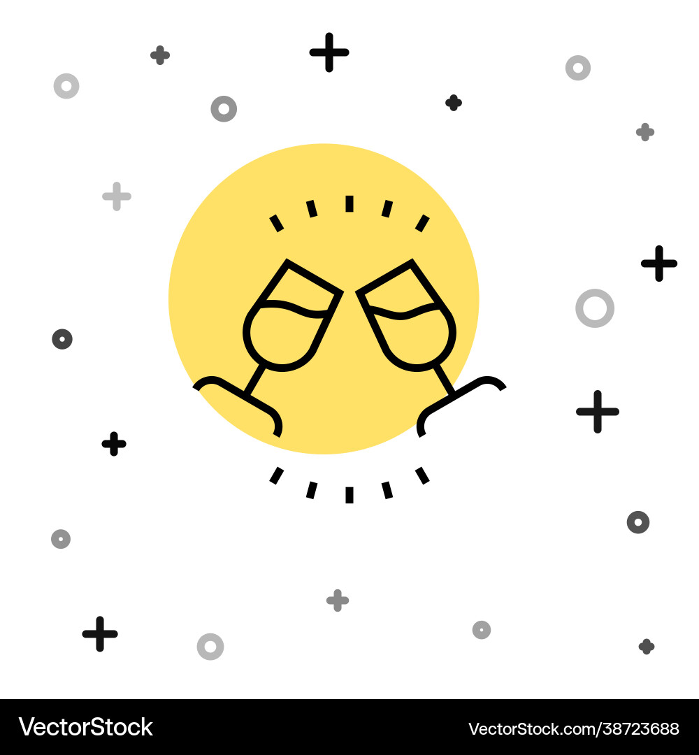 Black line wine tasting degustation icon isolated Vector Image