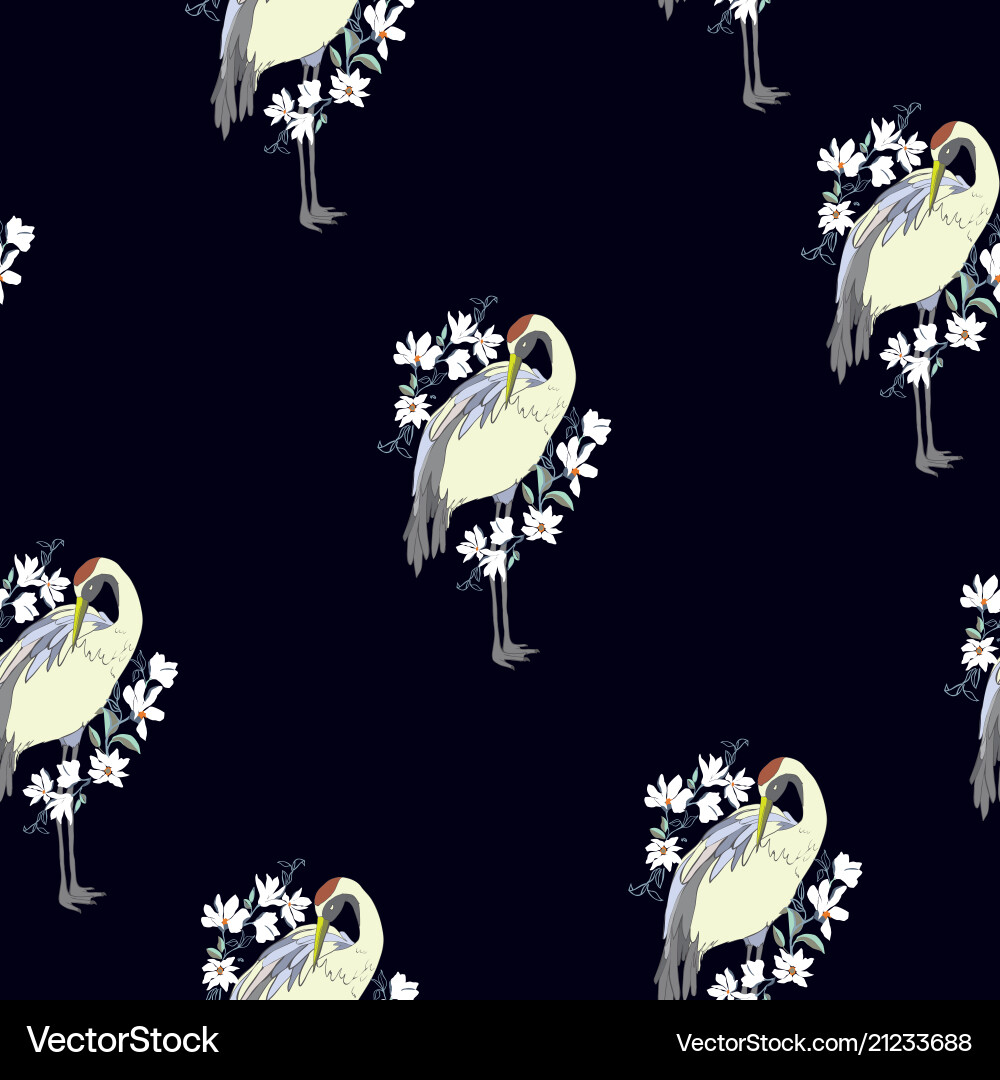 Crane pattern Royalty Free Vector Image - VectorStock