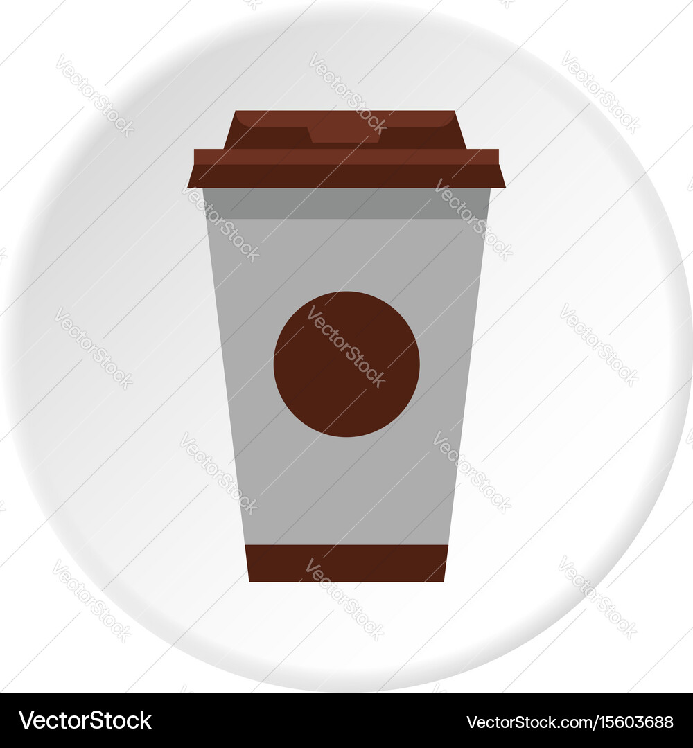 Cup of coffee icon circle Royalty Free Vector Image