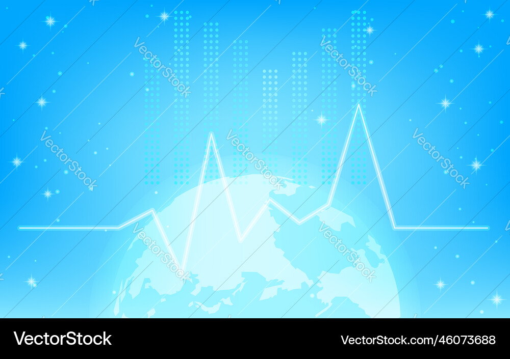 Global business images fluctuating graphs Vector Image