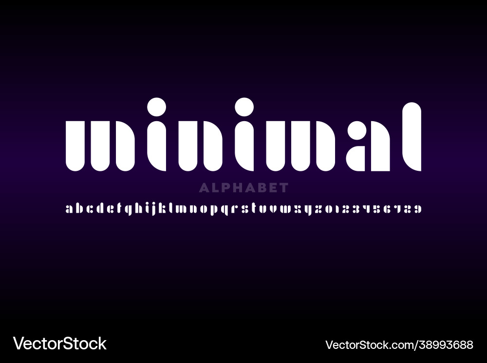 Minimal style font design alphabet letters Vector Image