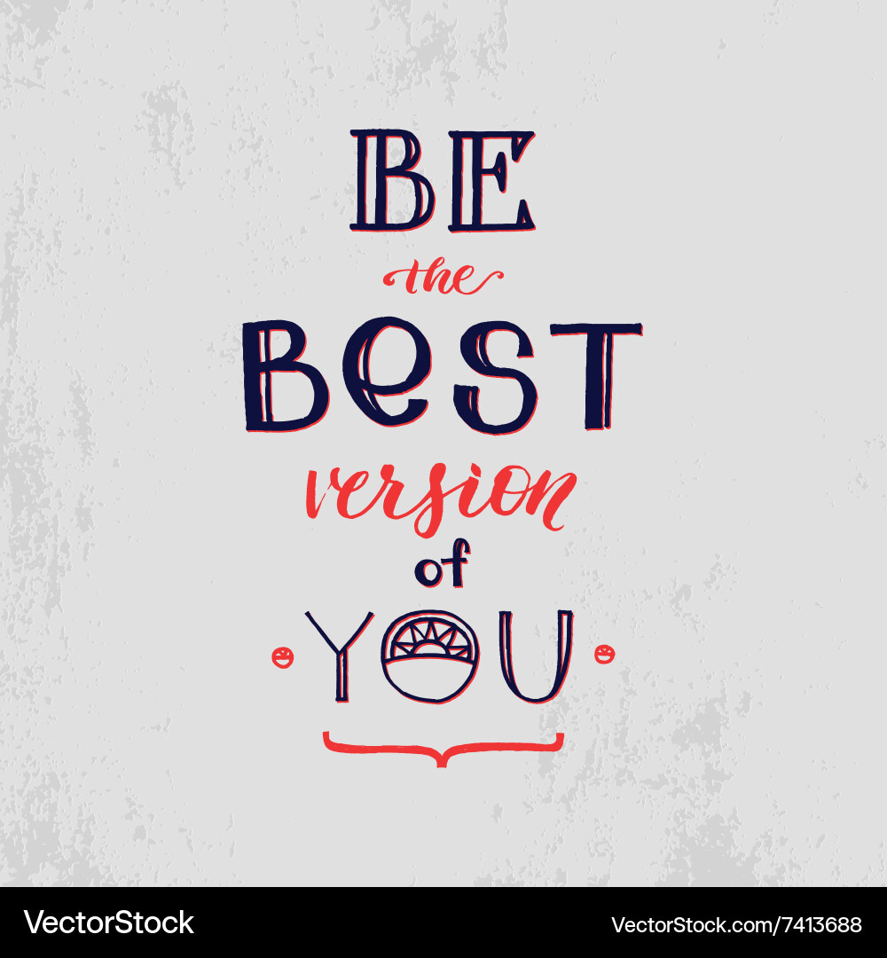 Motivation hand drawn poster black and red Vector Image