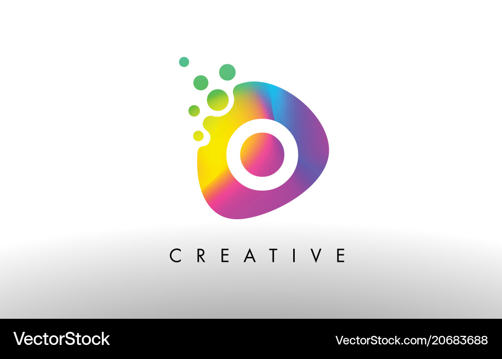 O colorful logo design shape purple abstract Vector Image