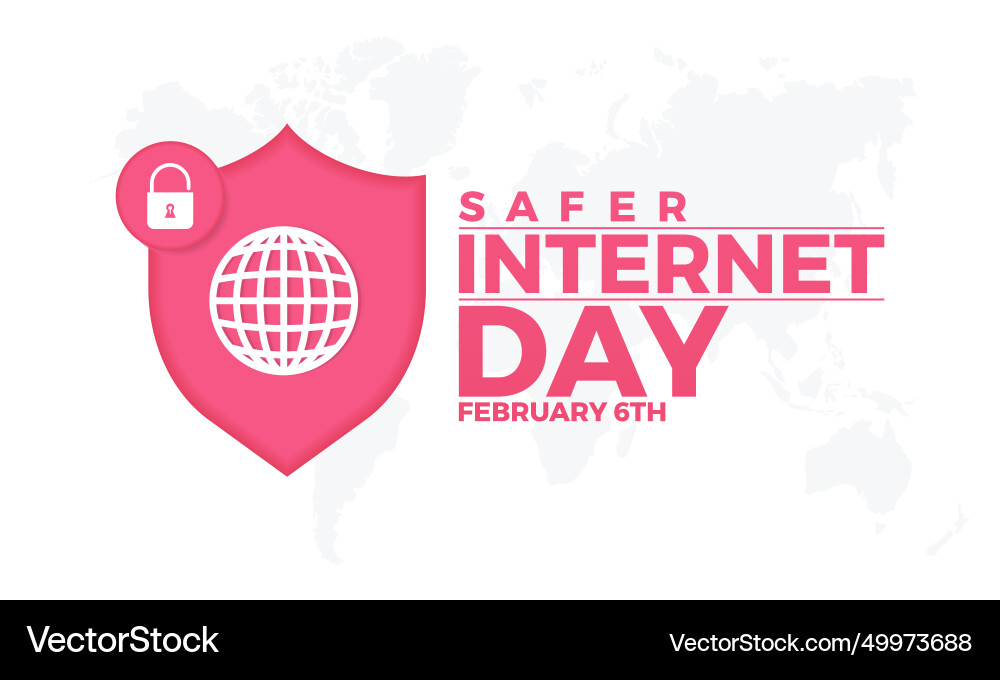 Safer internet day celebrated every year on 6th Vector Image