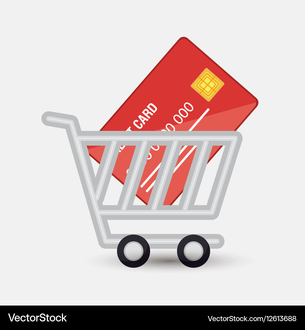 Shopping cart isolated icon Royalty Free Vector Image
