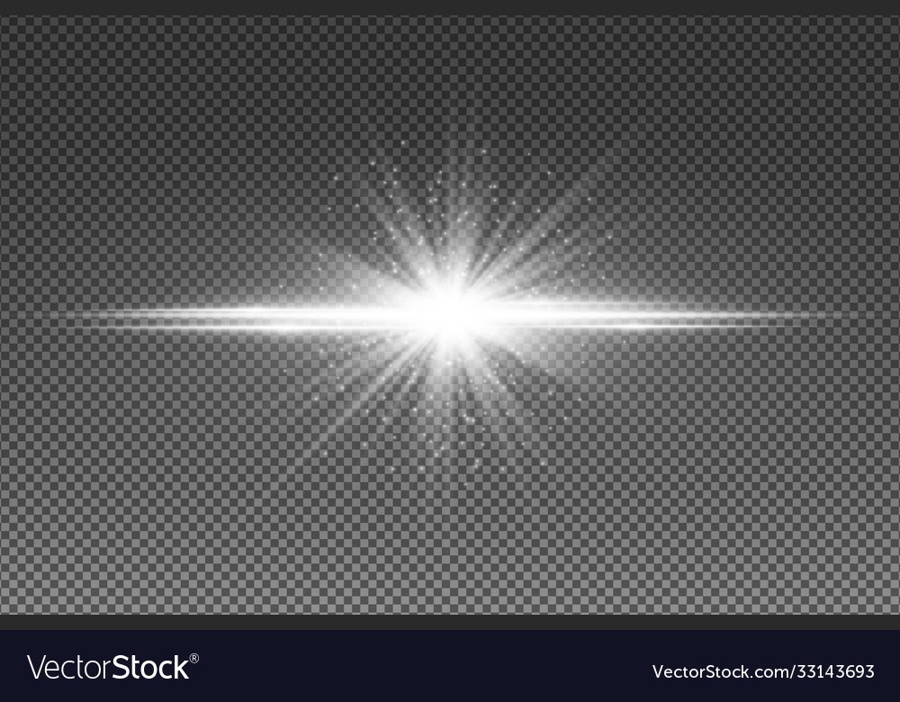 Abstract white light effect isolated Royalty Free Vector