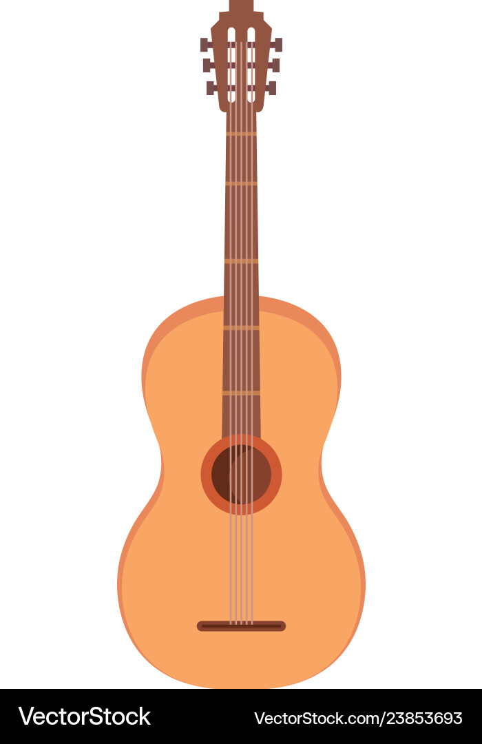 Acoustic guitar instrument icon Royalty Free Vector Image
