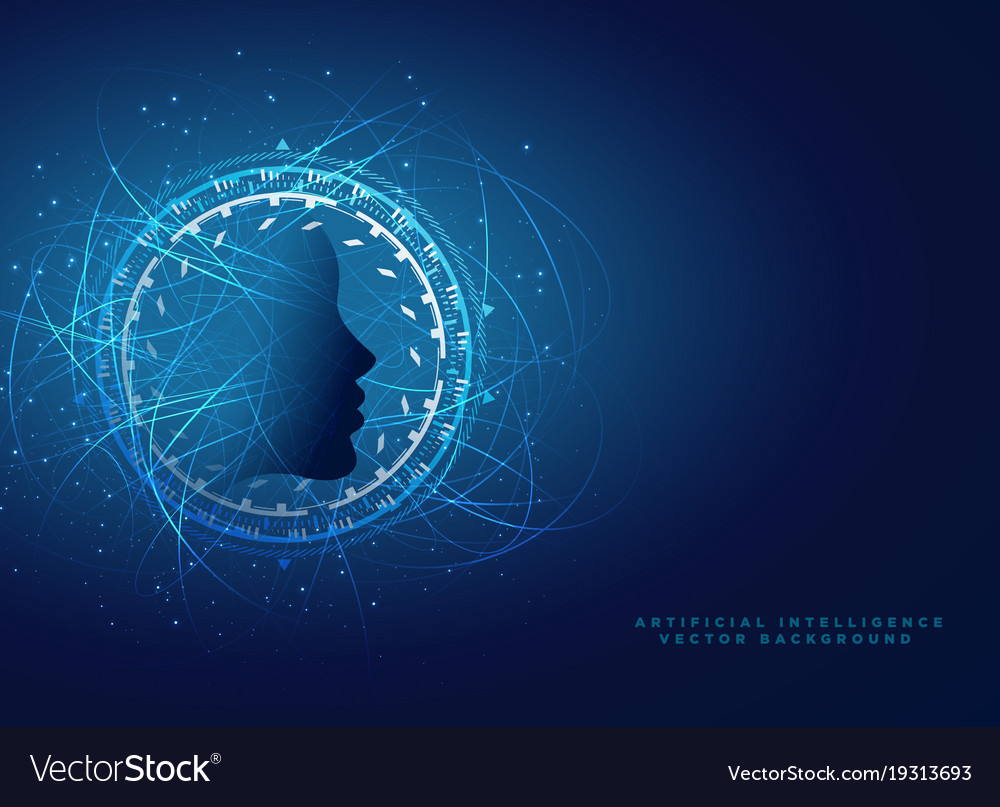 Artificial intelligence concept design Royalty Free Vector
