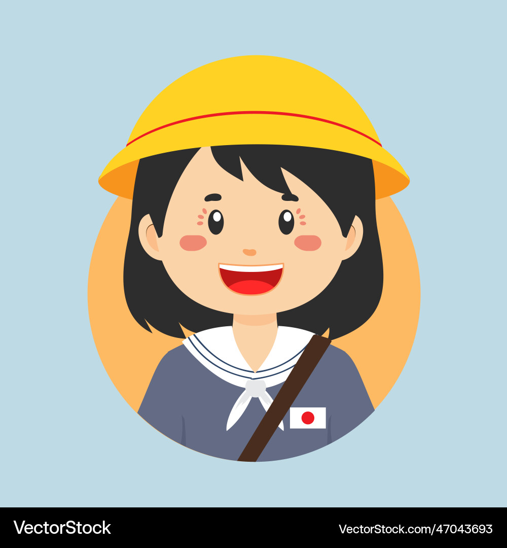 Avatar of a student character Royalty Free Vector Image