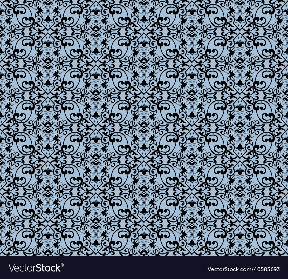 Black decorative pattern Royalty Free Vector Image