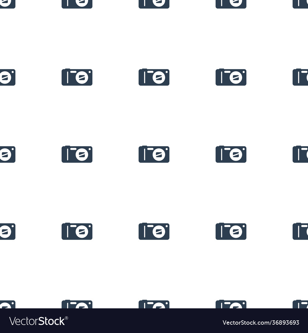 Camera icon pattern seamless white background Vector Image