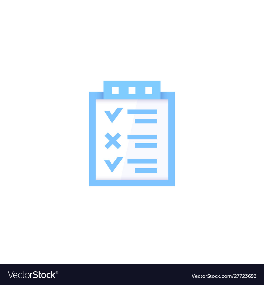 Checklist survey icon Royalty Free Vector Image