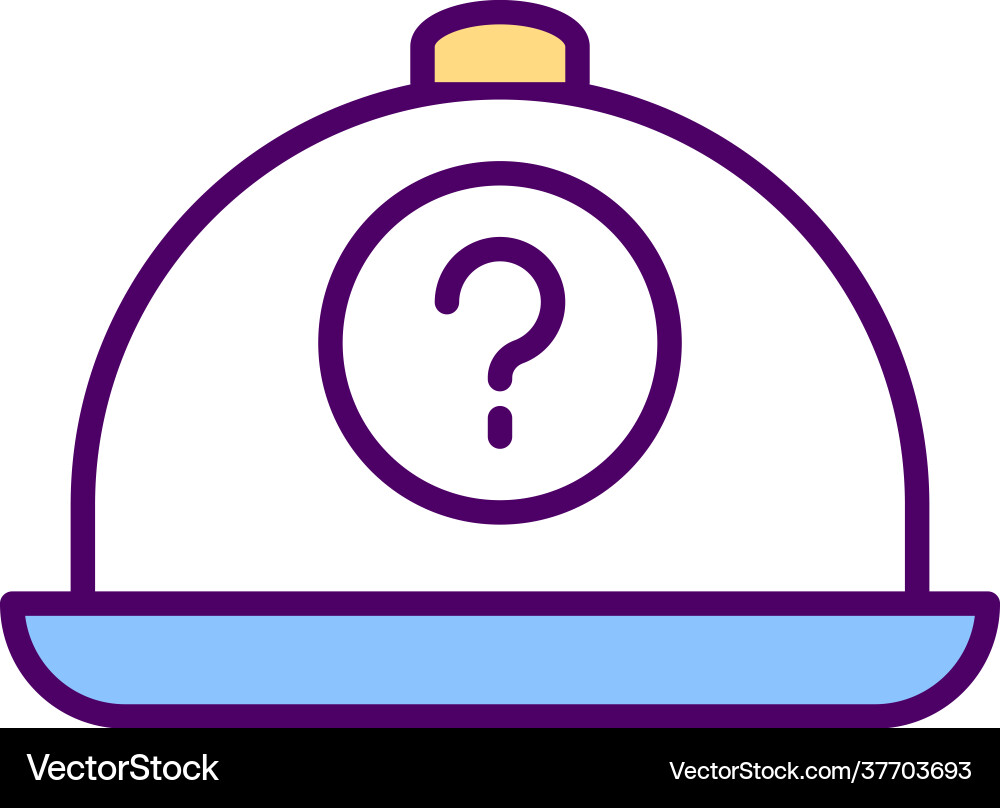 Chef-prepared customized meal rgb color icon Vector Image