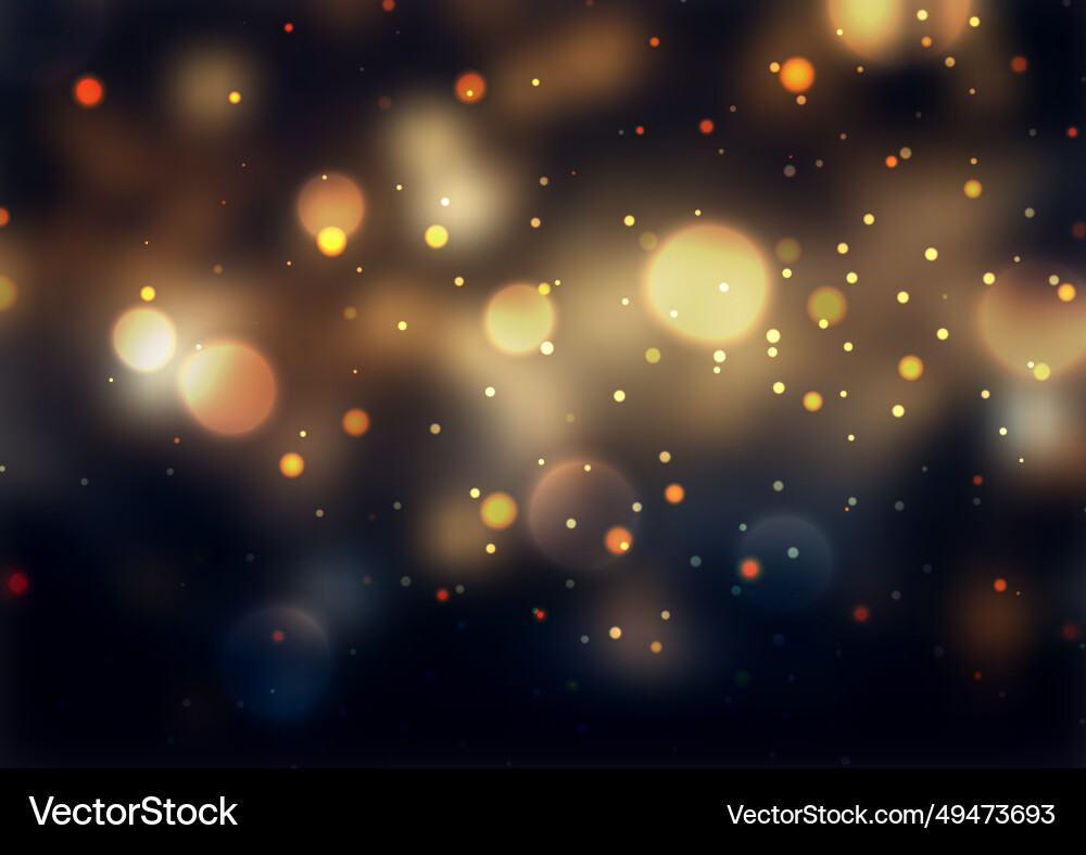 Christmas themed bokeh lights background Vector Image