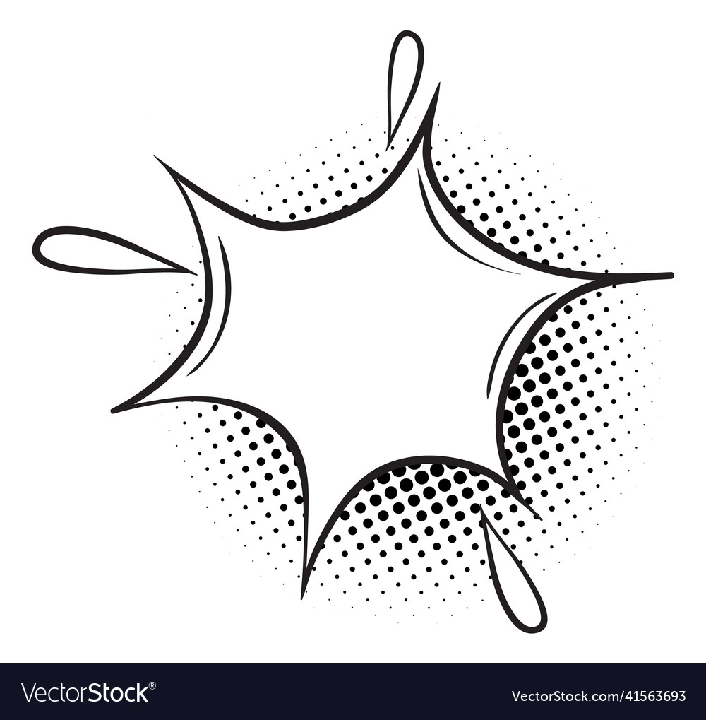 Comic splash template empty frame in effect Vector Image