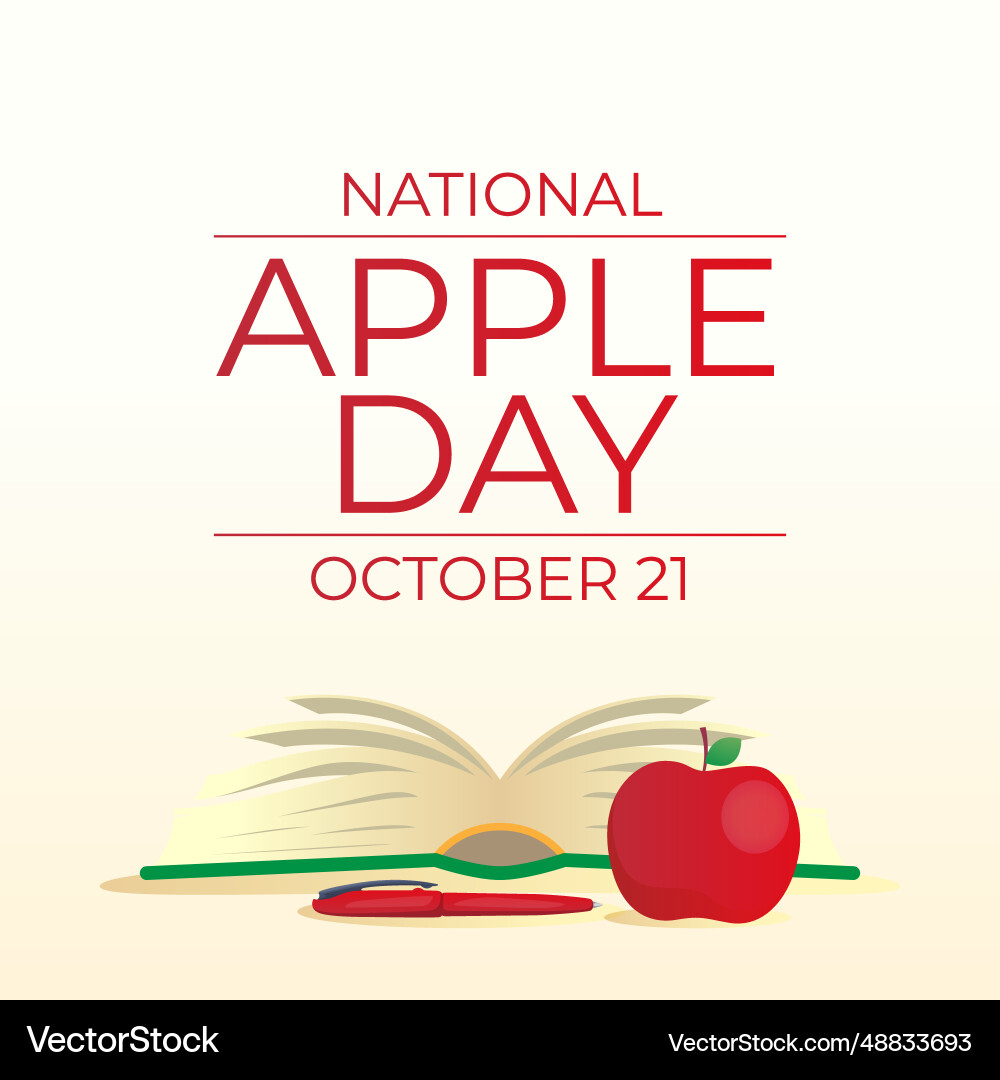 Flyers promoting national apple day or other Vector Image