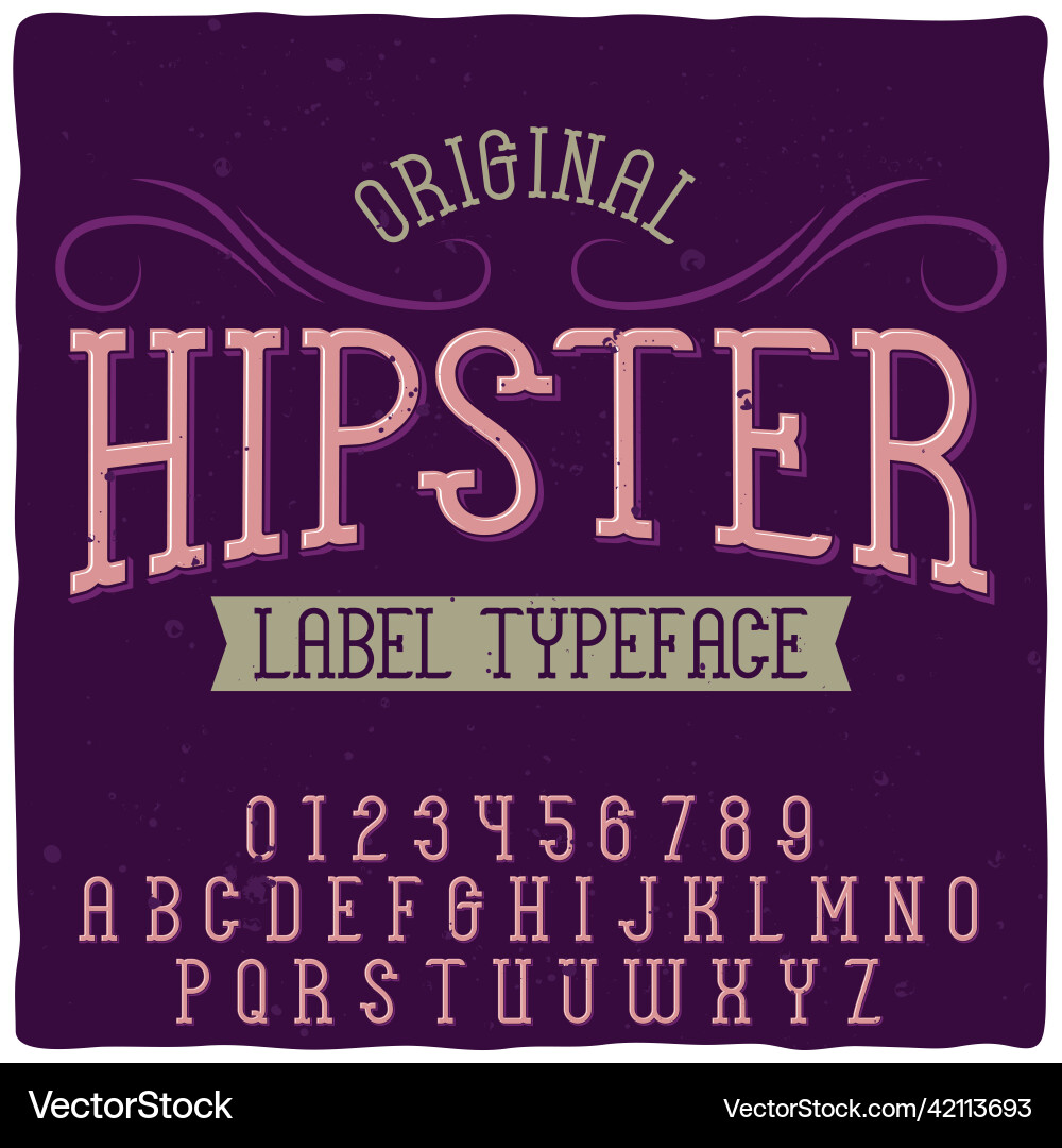 Good handcrafted font for any label design Vector Image