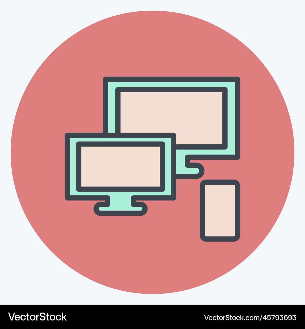 Icon responsive related to education symbol color Vector Image
