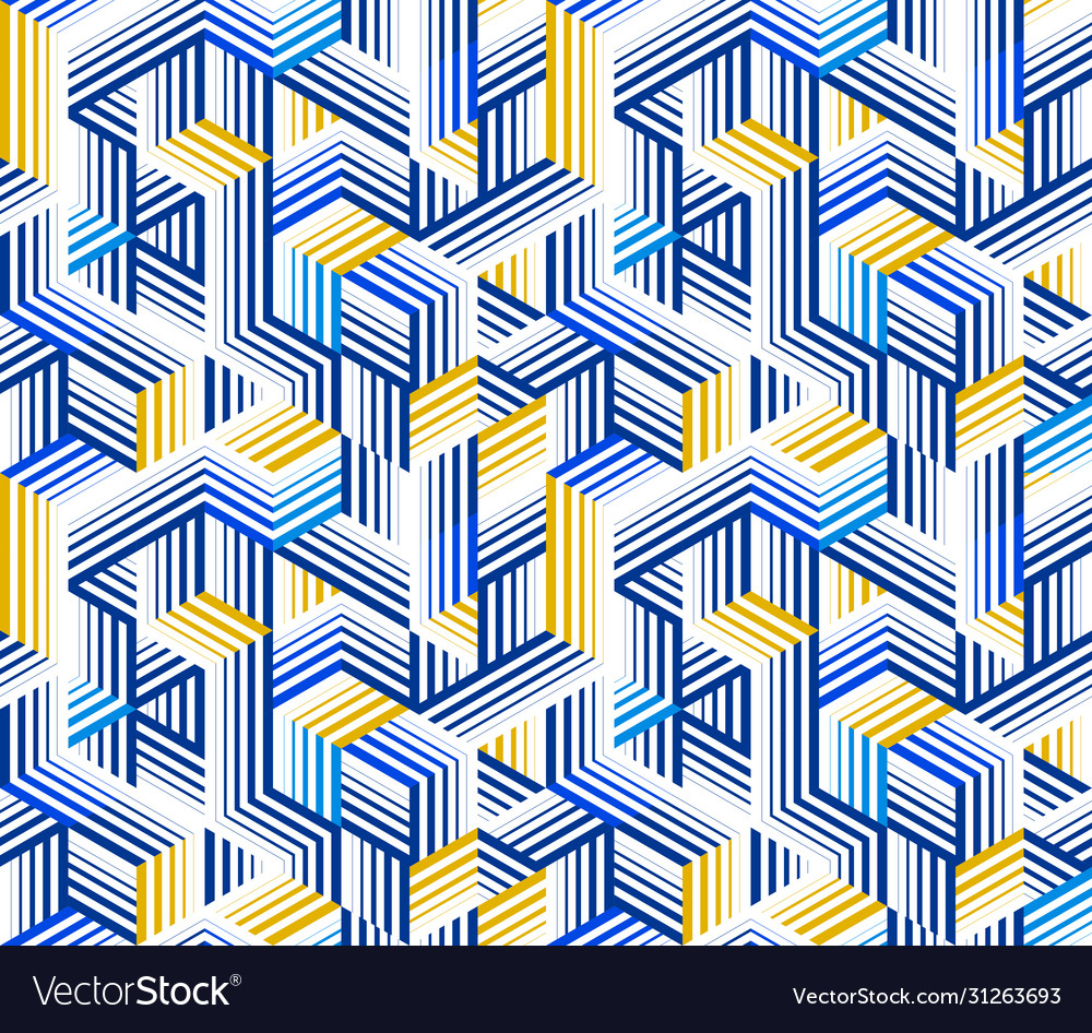 Seamless cubes background lined boxes repeating Vector Image