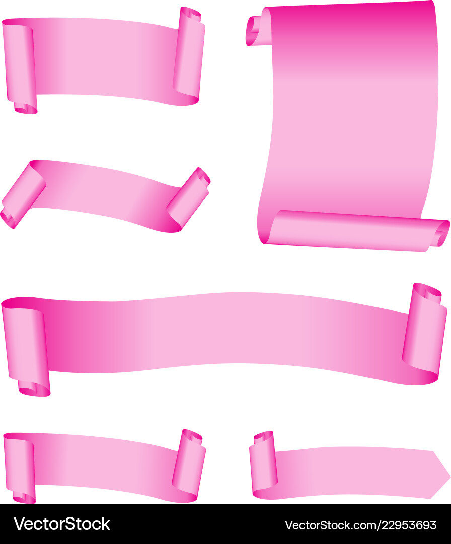 Set of pink banners Royalty Free Vector Image - VectorStock