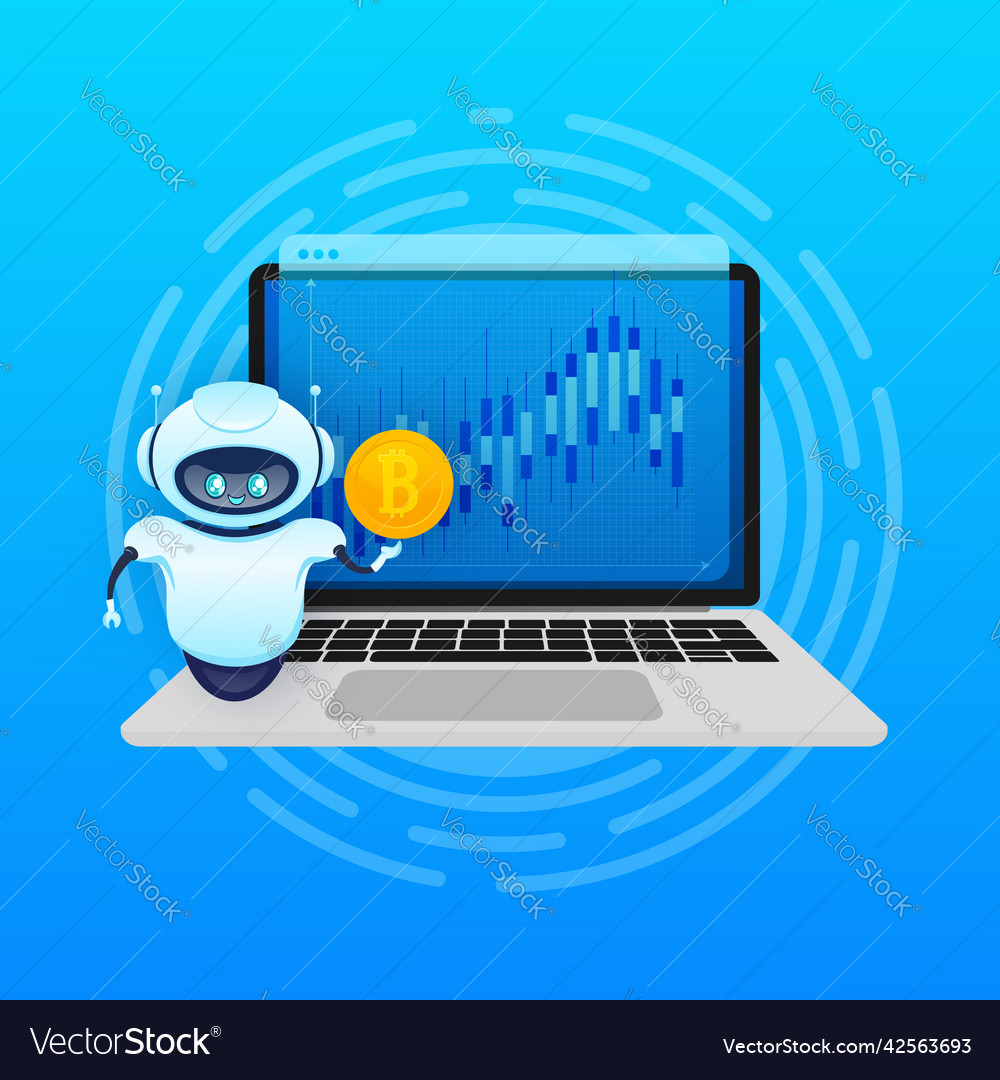 Trading bot stock concept artificial Royalty Free Vector