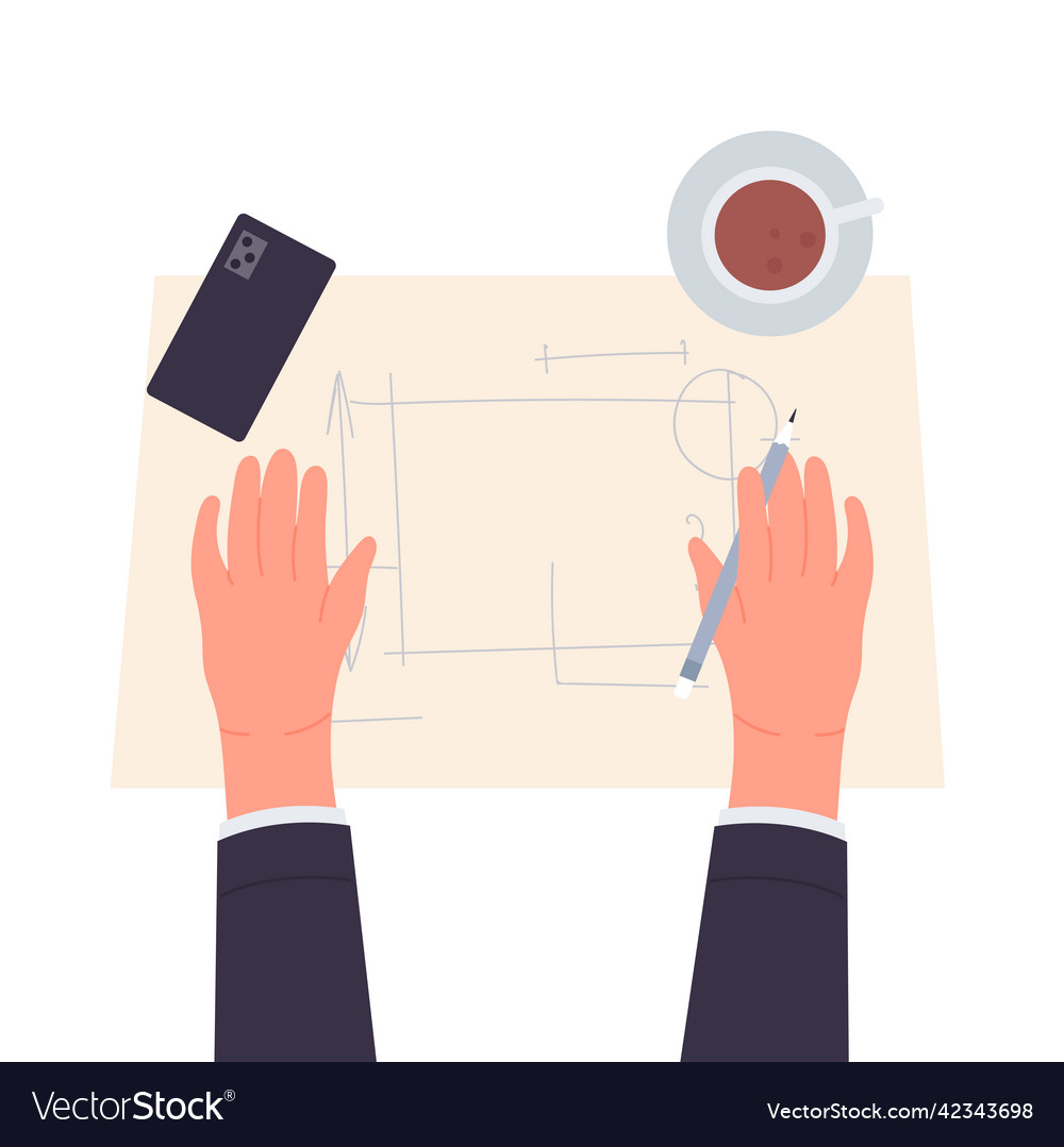Architect engineer building project Royalty Free Vector