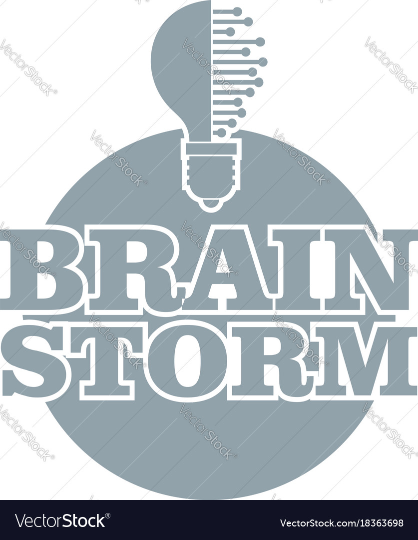 Brain creative logo simple gray style Royalty Free Vector Brain creative logo simple gray style Royalty Free Vector