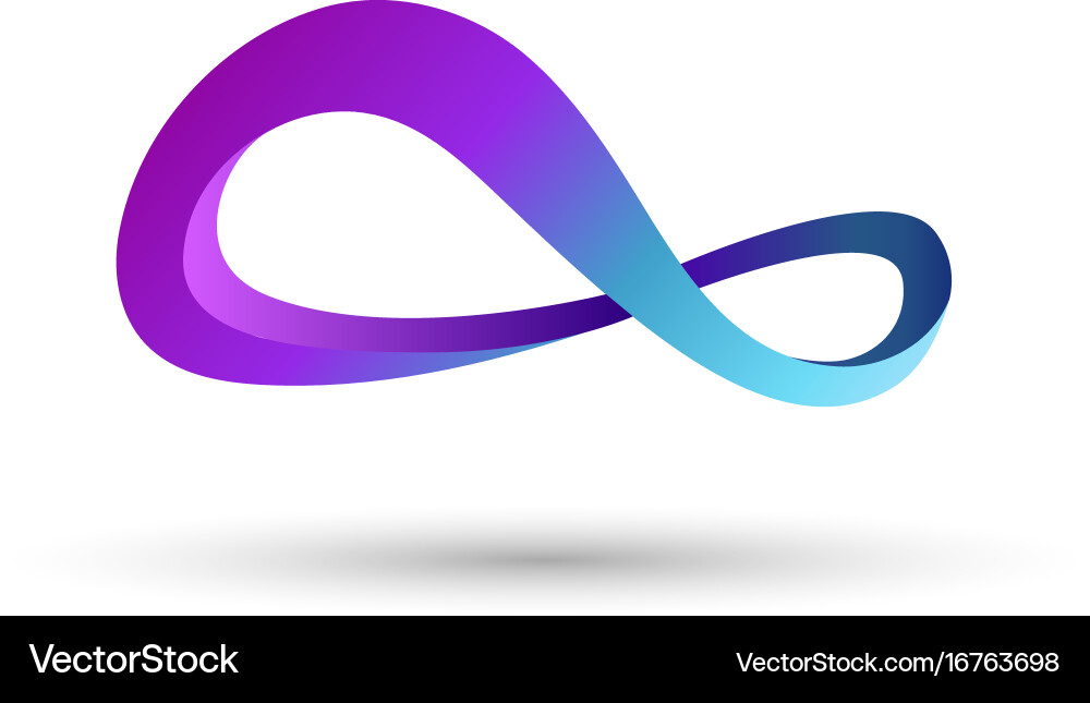 Combination of figure 8 abstract logo Royalty Free Vector