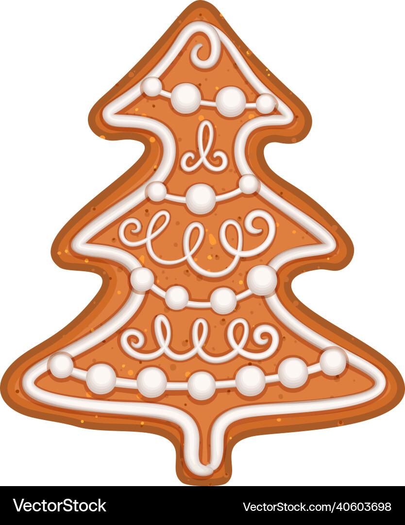 Gingerbread shape christmas tree traditional treat
