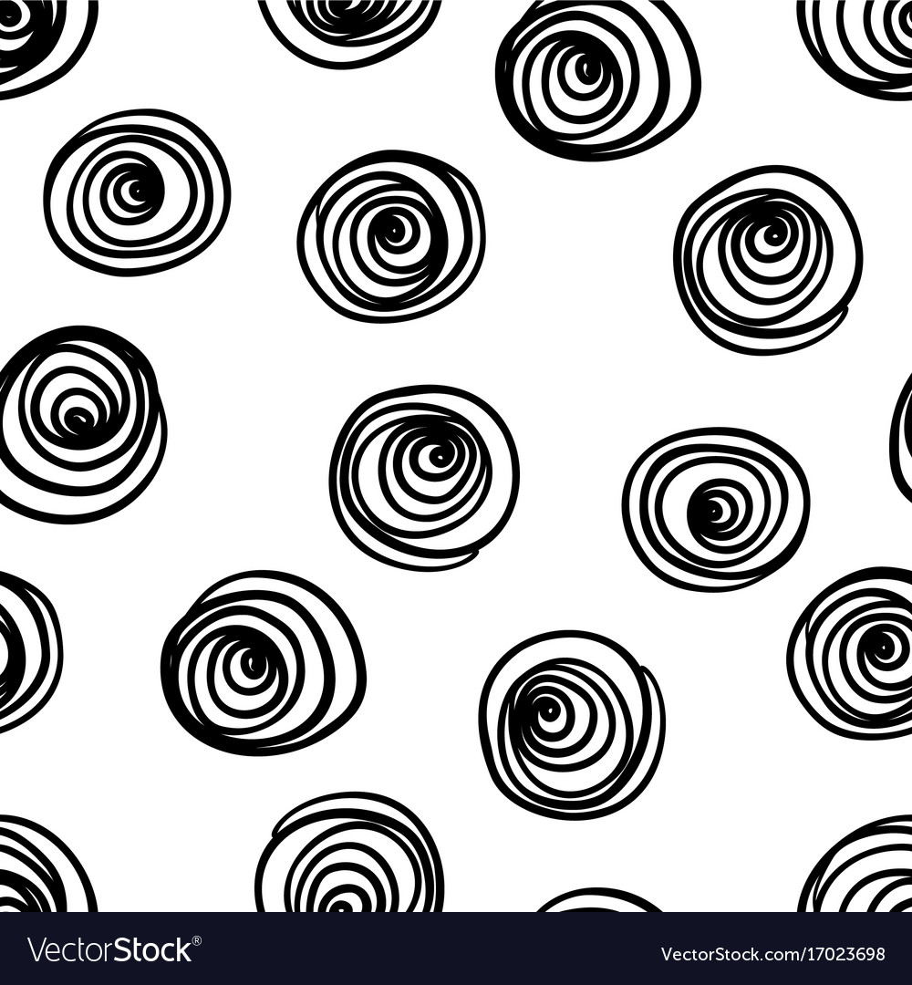 Hand drawn seamless pattern isolated on white Vector Image