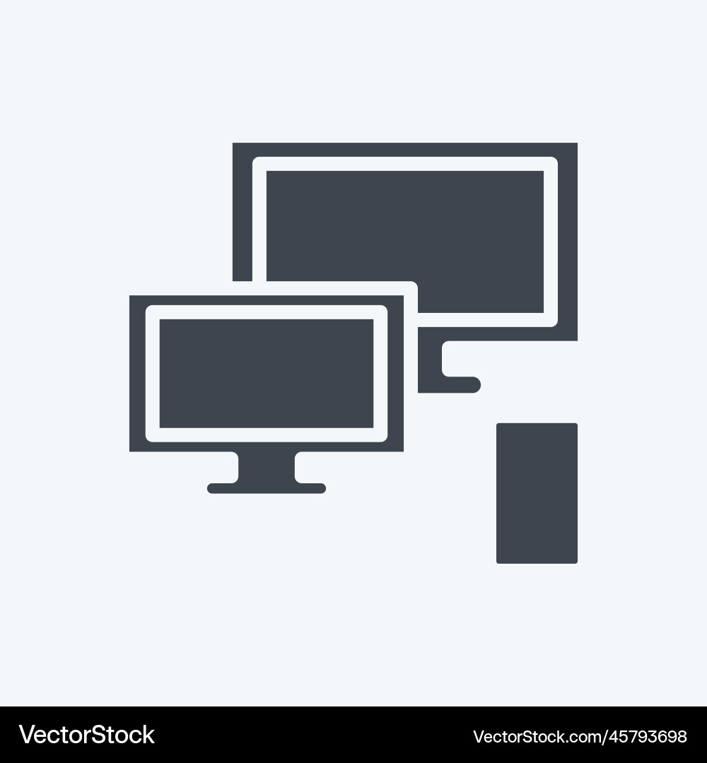 Icon responsive related to education symbol glyph Vector Image