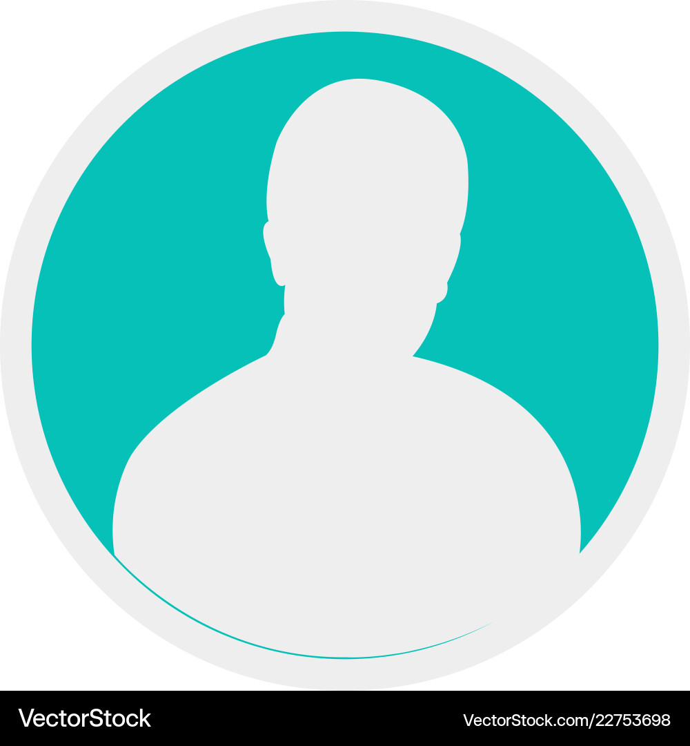 Male user circle icon black avatar Royalty Free Vector Image