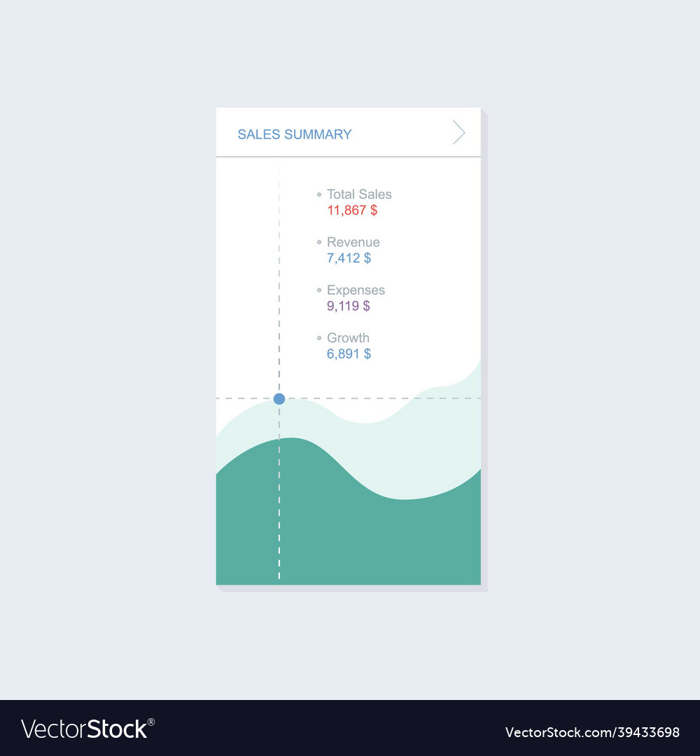 Mobile app design processing and analysis of data Vector Image