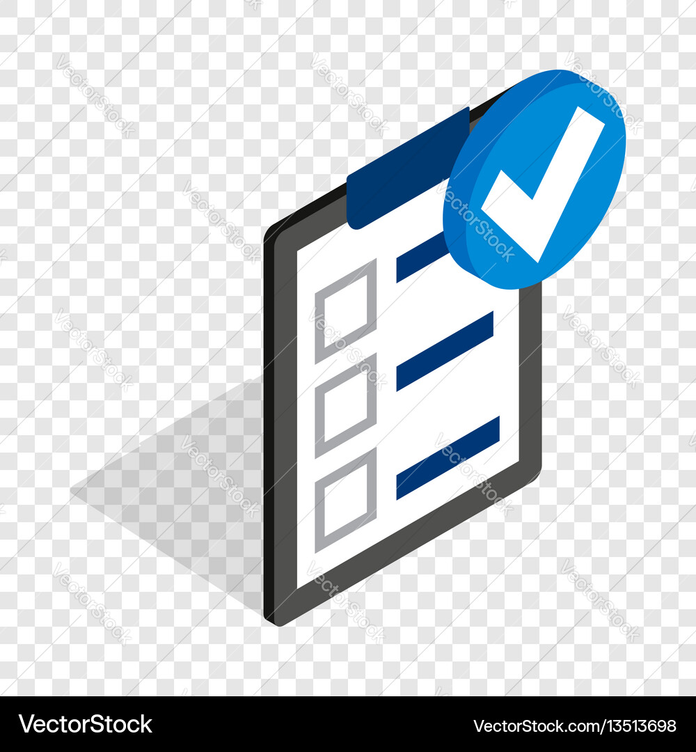 Plan is executed isometric icon Royalty Free Vector Image