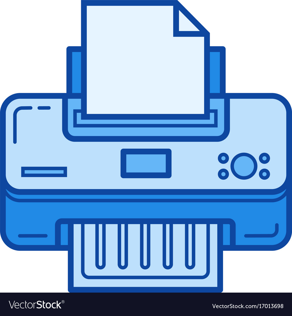 Printer line icon Royalty Free Vector Image - VectorStock