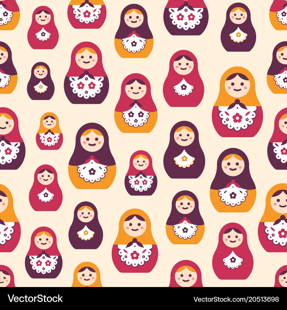 Seamless pattern with traditional russian folk Vector Image