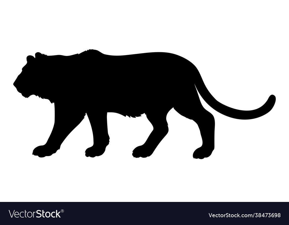 Tiger Running Silhouette