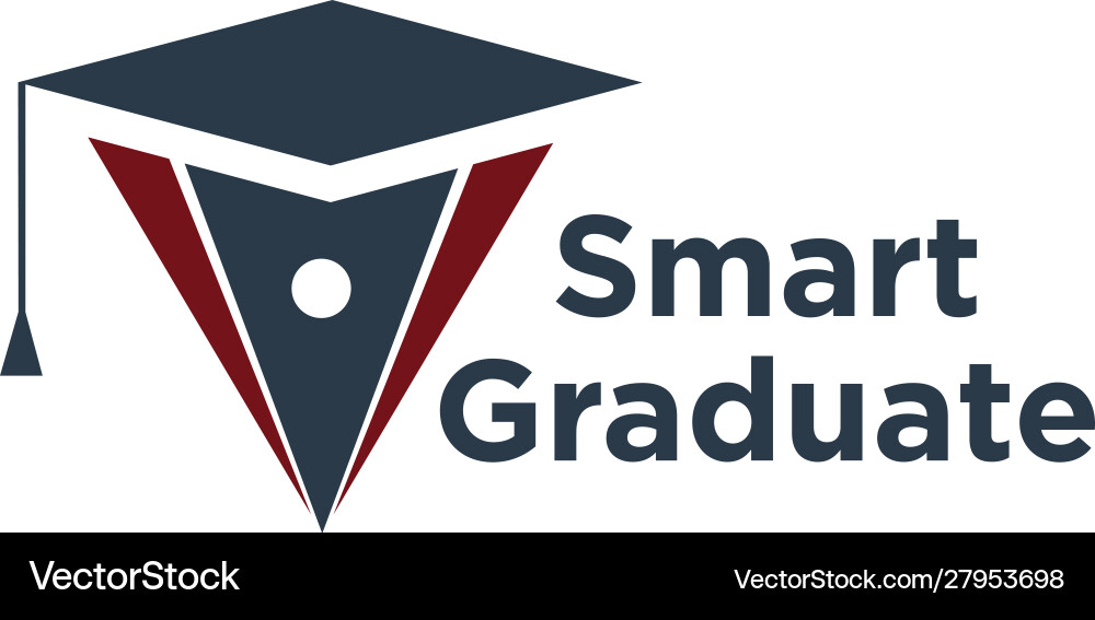 Smart graduate for education logo icon design Vector Image