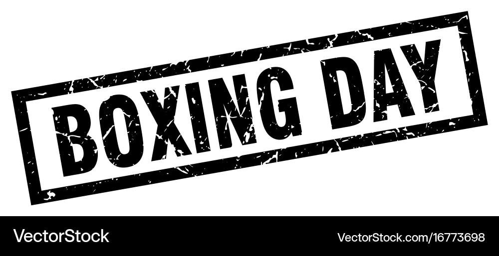 Square grunge black boxing day stamp Royalty Free Vector