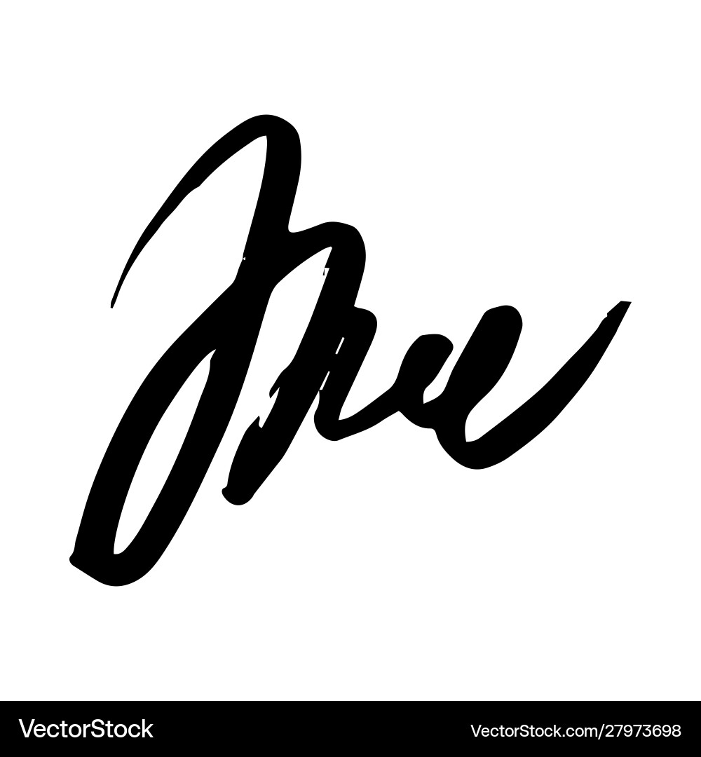 Unreadable handwriting font signature text Vector Image