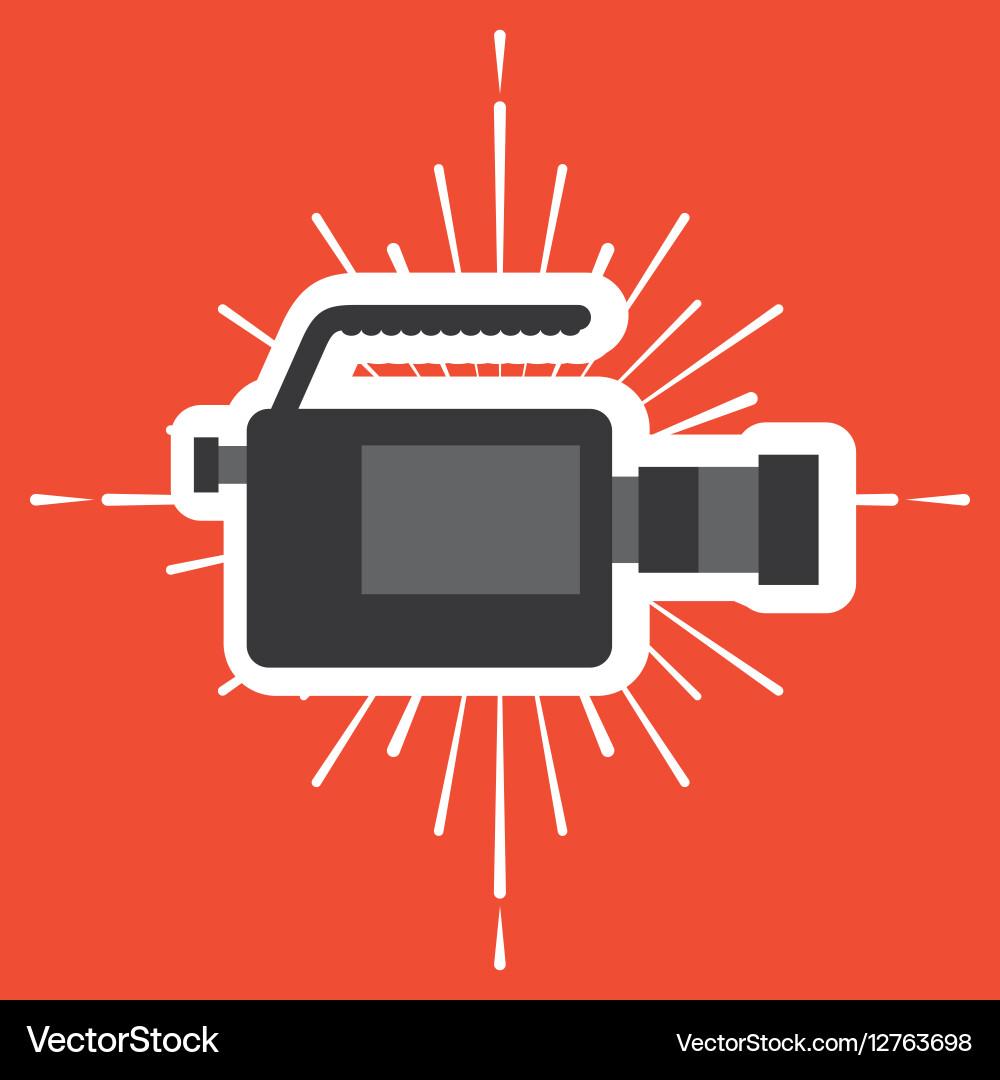 Video camera film icon Royalty Free Vector Image