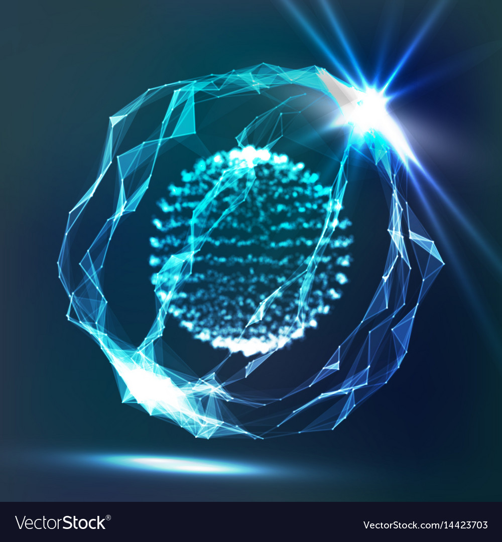 Array with splash particles dots array and lines Vector Image