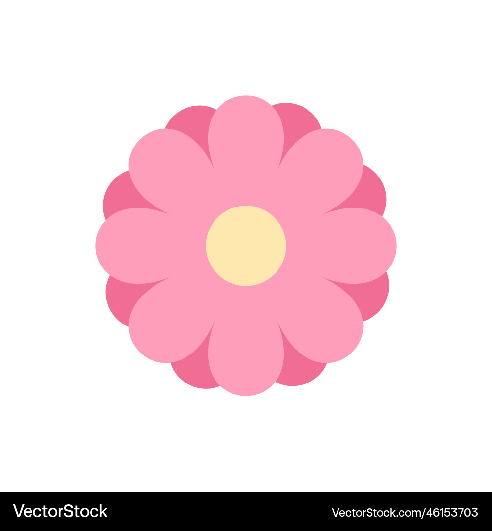 Colorful abstract flower icon logo simple minimal Vector Image