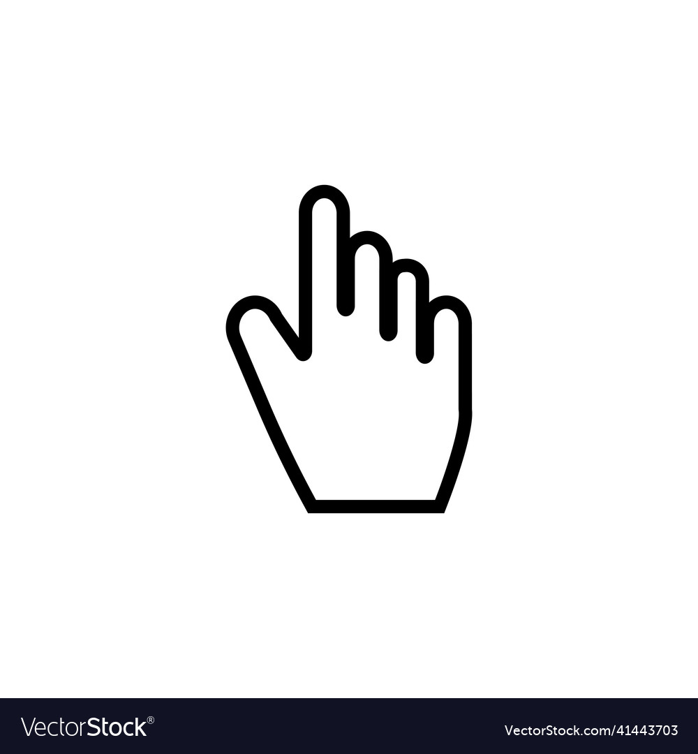 Cursor hand icon hand pointer icon Royalty Free Vector Image