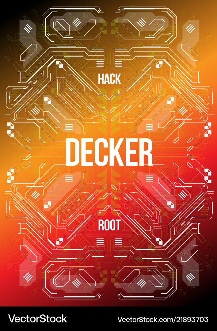 Cyberpunk futuristic poster tech abstract Vector Image