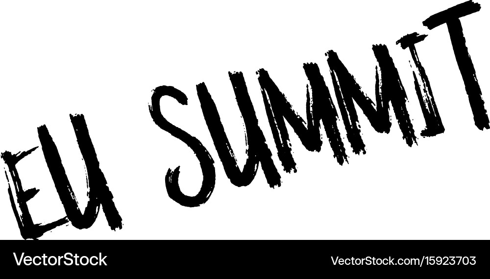 Eu summit rubber stamp Royalty Free Vector Image