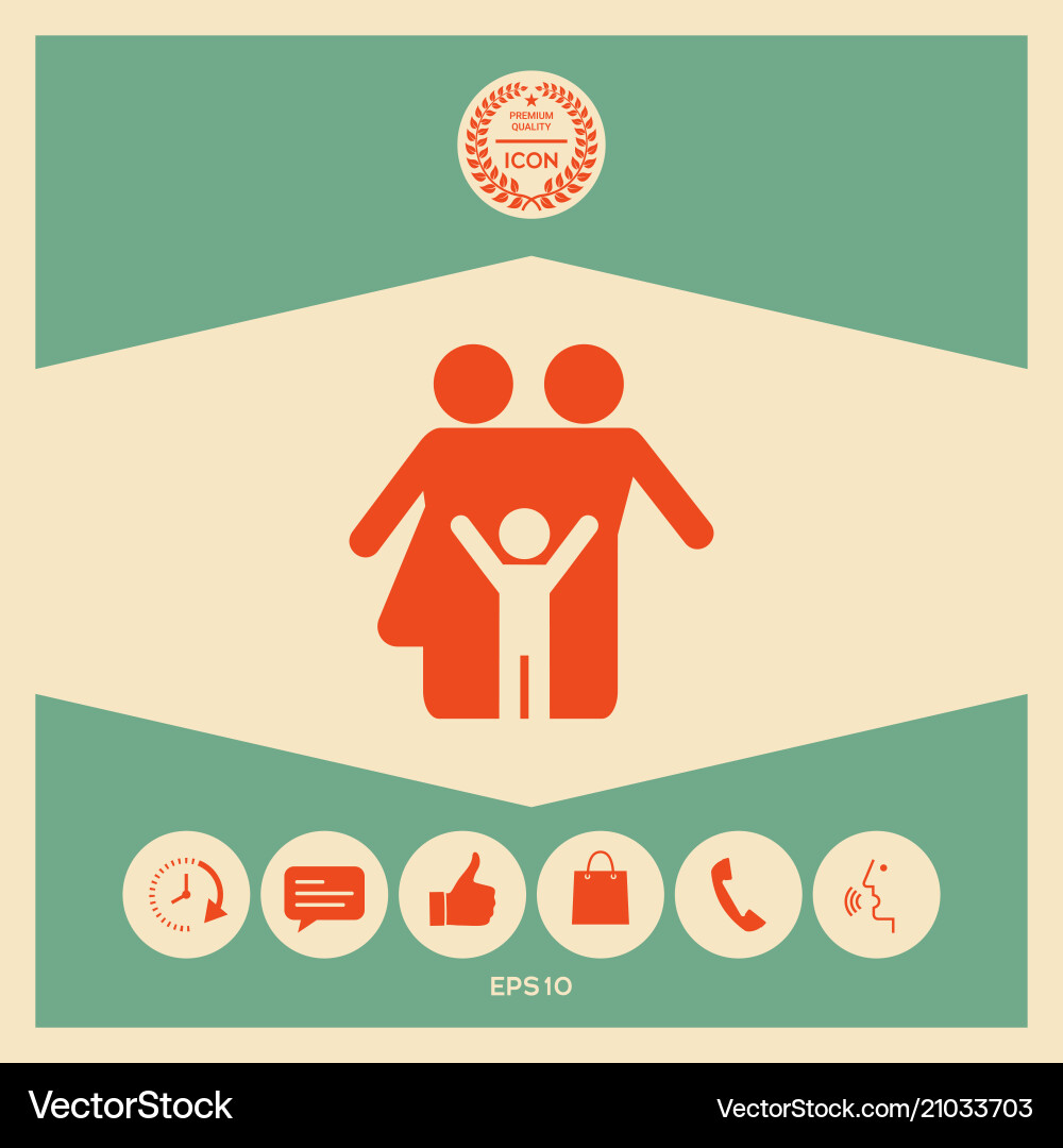Family icon symbol Royalty Free Vector Image - VectorStock